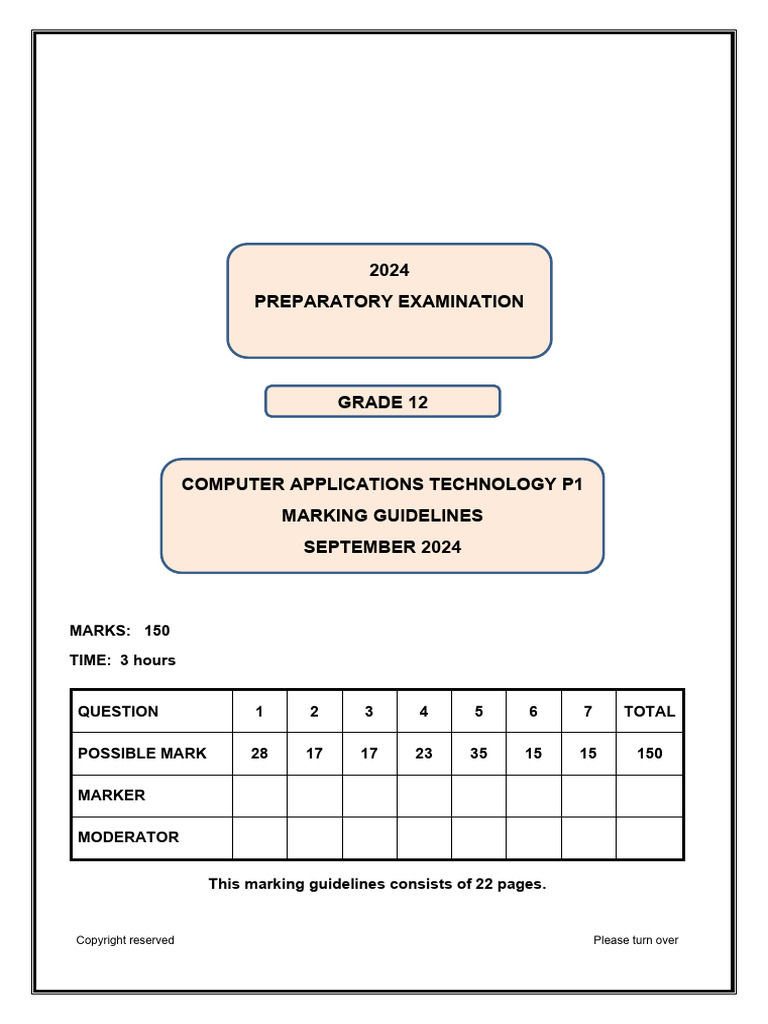 CAT Gr12 P1 MG_2024 | PDF | Spreadsheet | Html
