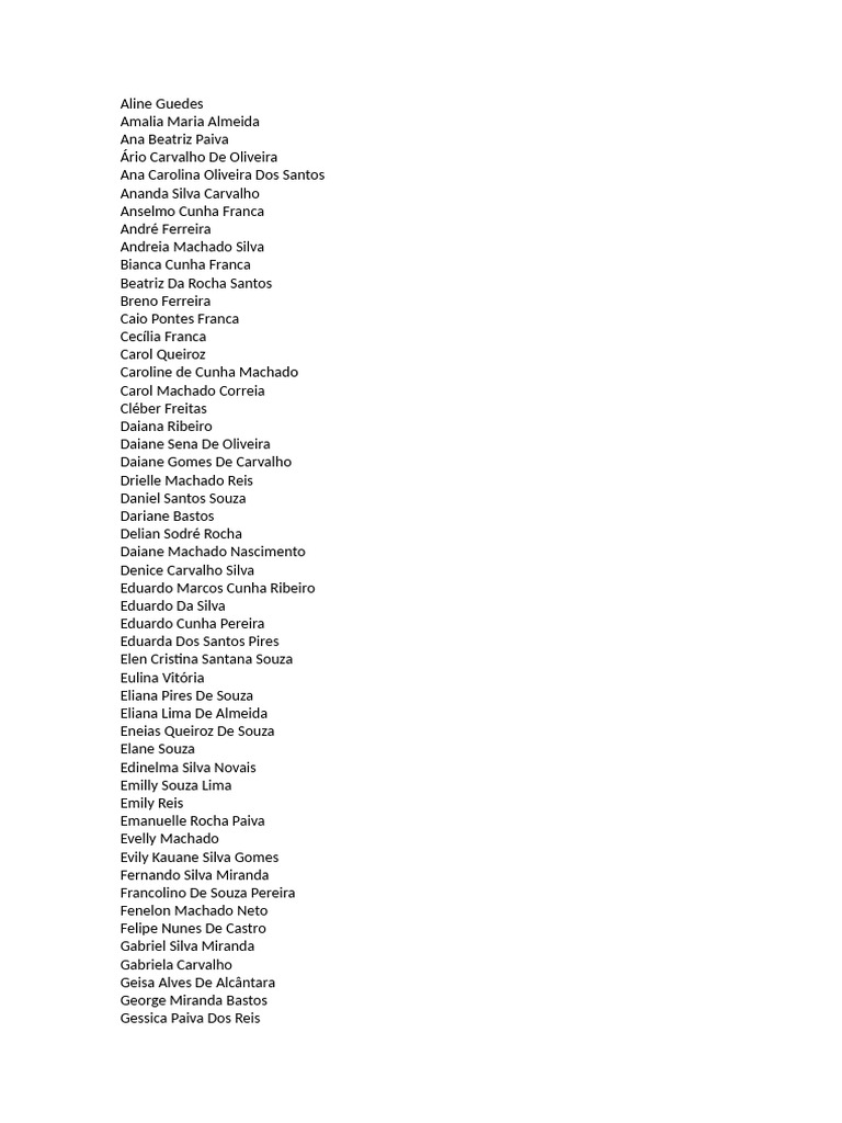 Lista de Nomes Do Sorteio de Hoje-1 | PDF