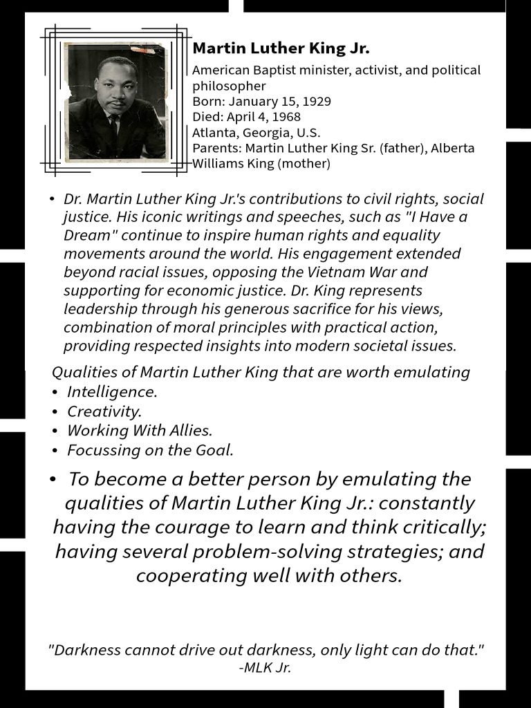 MLK JR | PDF | Social Science