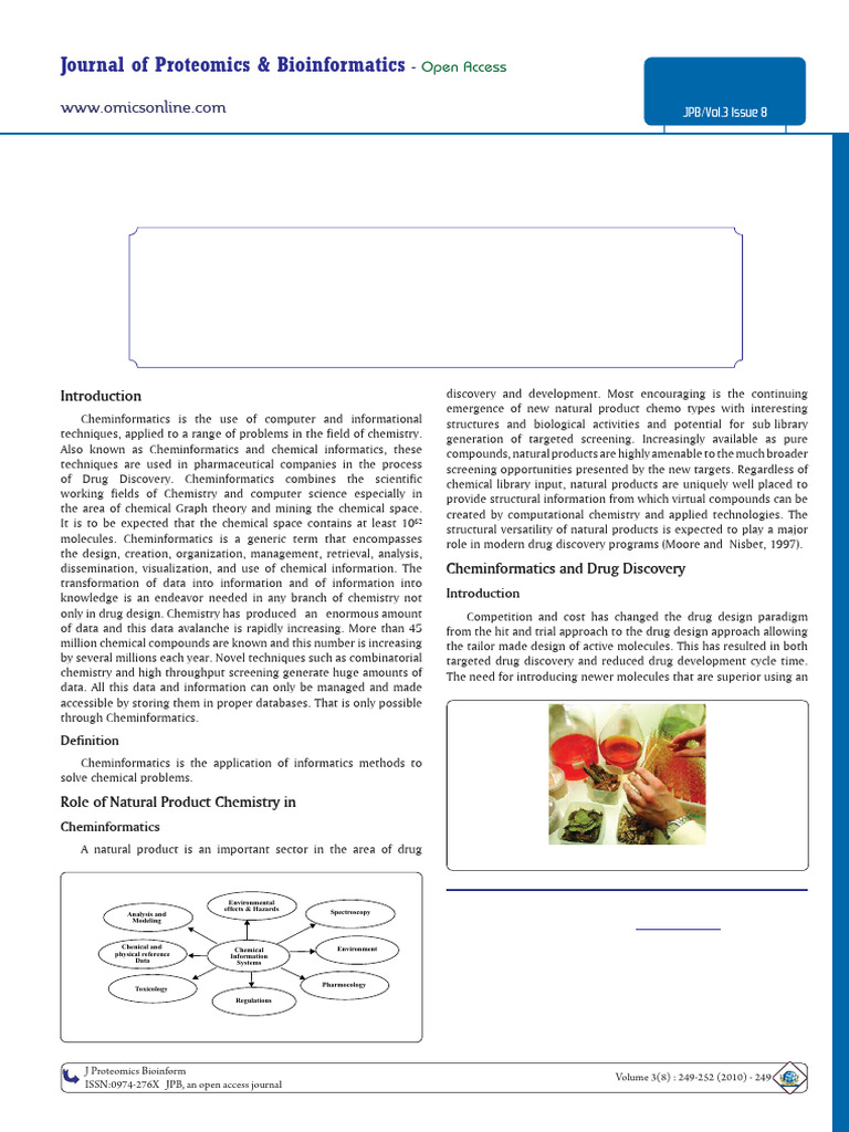 Cheminformatics | PDF | Drug Discovery | Chemistry