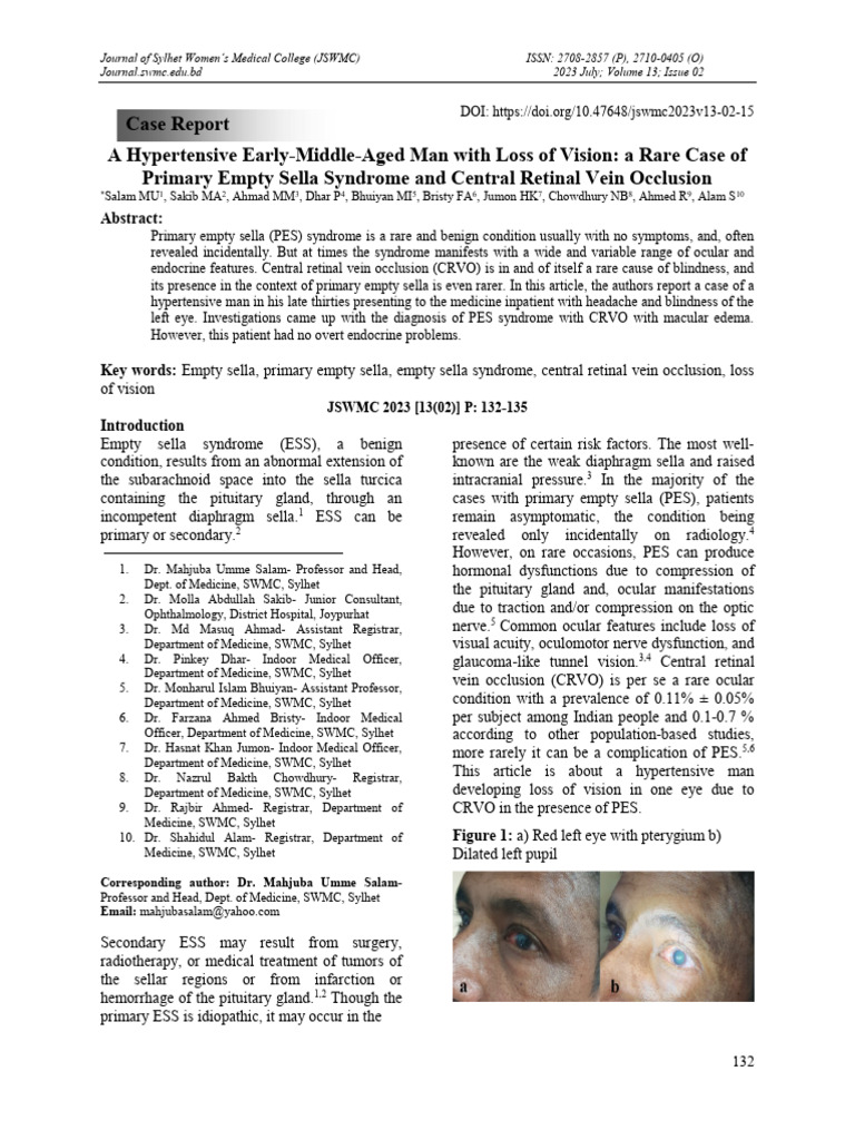 A Hypertensive Early-Middle-Aged Man With Loss of Vision: A Rare Case ...