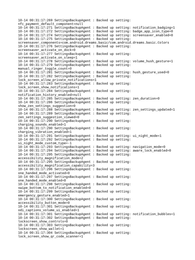 Settings Provider | PDF | Java (Programming Language) | Backup