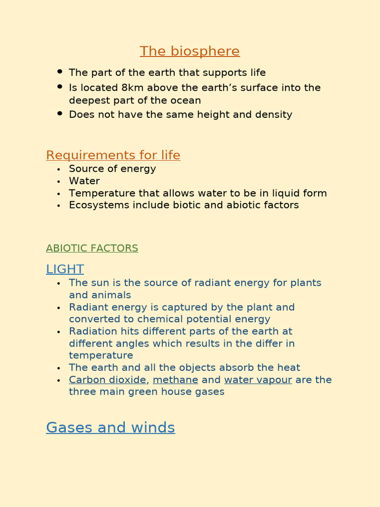 The Biosphere | PDF | Science & Mathematics