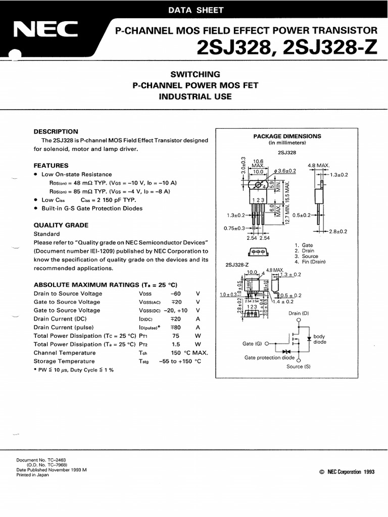 2SJ328 Nec | PDF