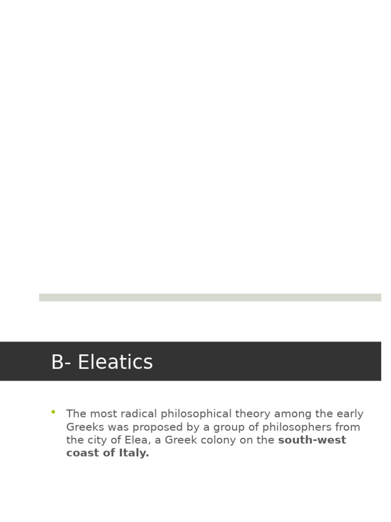 Eleatics and Atomists 2 | PDF | God | Deities