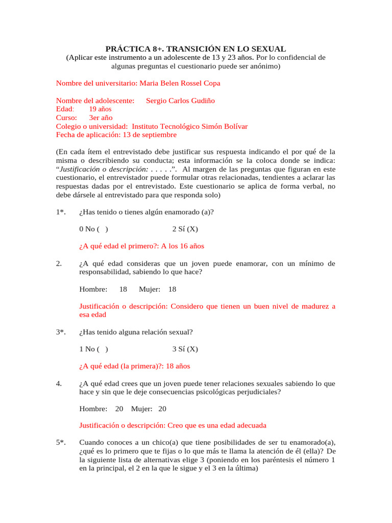 ADOLESCENCIA 2024. PRÁC 8+. Transición en Los Sexual | PDF | Mujer | Matrimonio