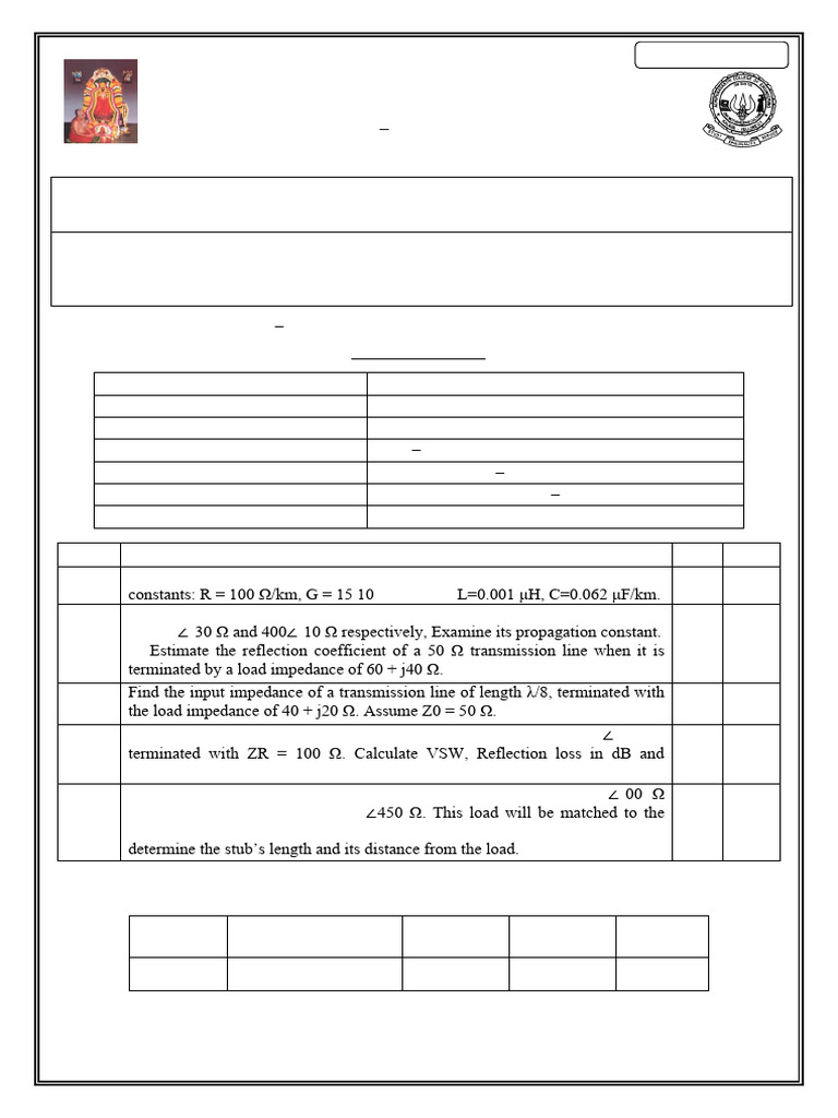 Transmission Lines RF Systems Assignment | PDF | Transmission Line | Electricity