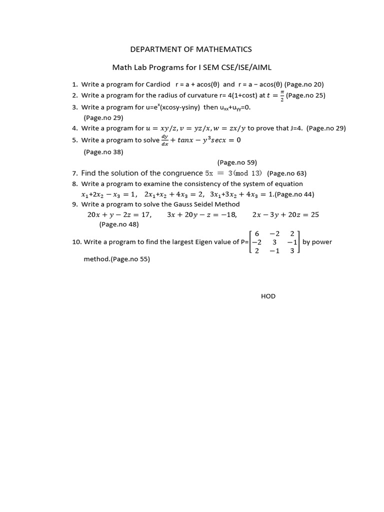 Matlab Programs Odd 2024 - 241111 - 161404 | PDF | Geometry | Geometric ...