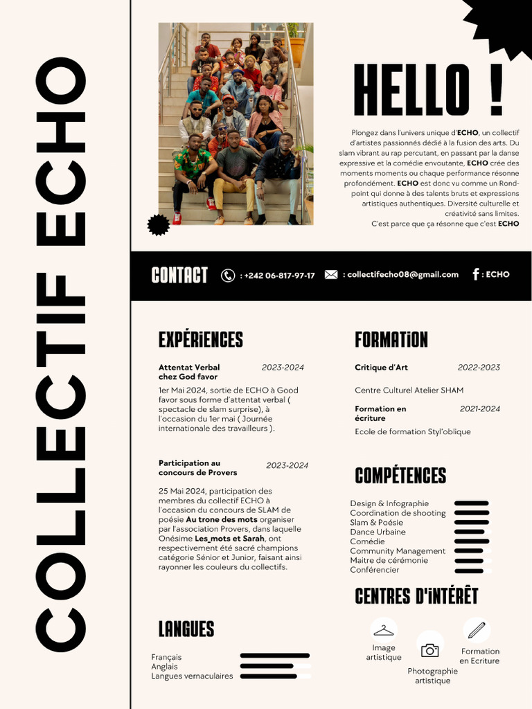 CV Artistique Collectif Echo | PDF
