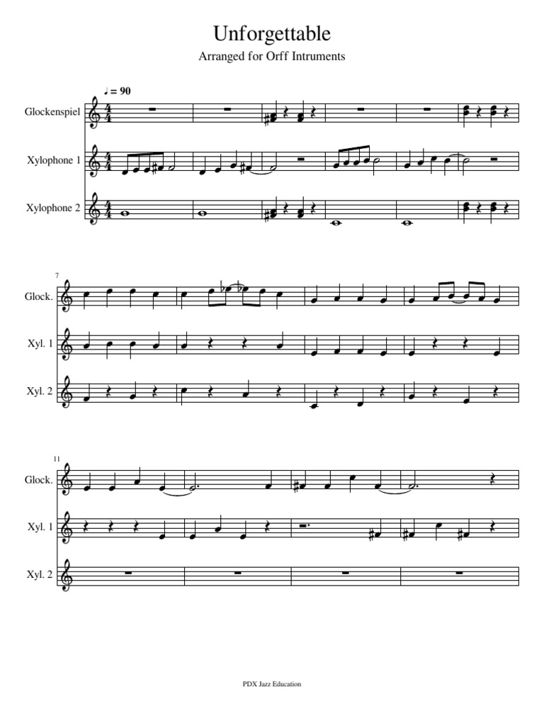 Unforgettable Pdf Percussion Instruments Musical Instruments