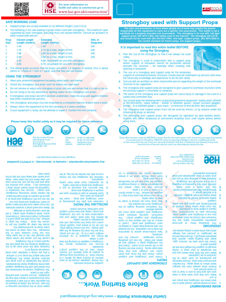 1107 Strong Boy Support Props | PDF | Personal Protective Equipment