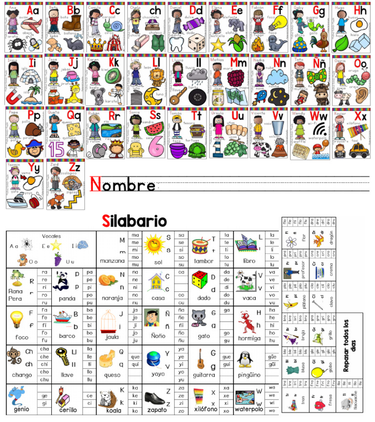 Abecedario y Silabario - 241016 - 222622 | PDF