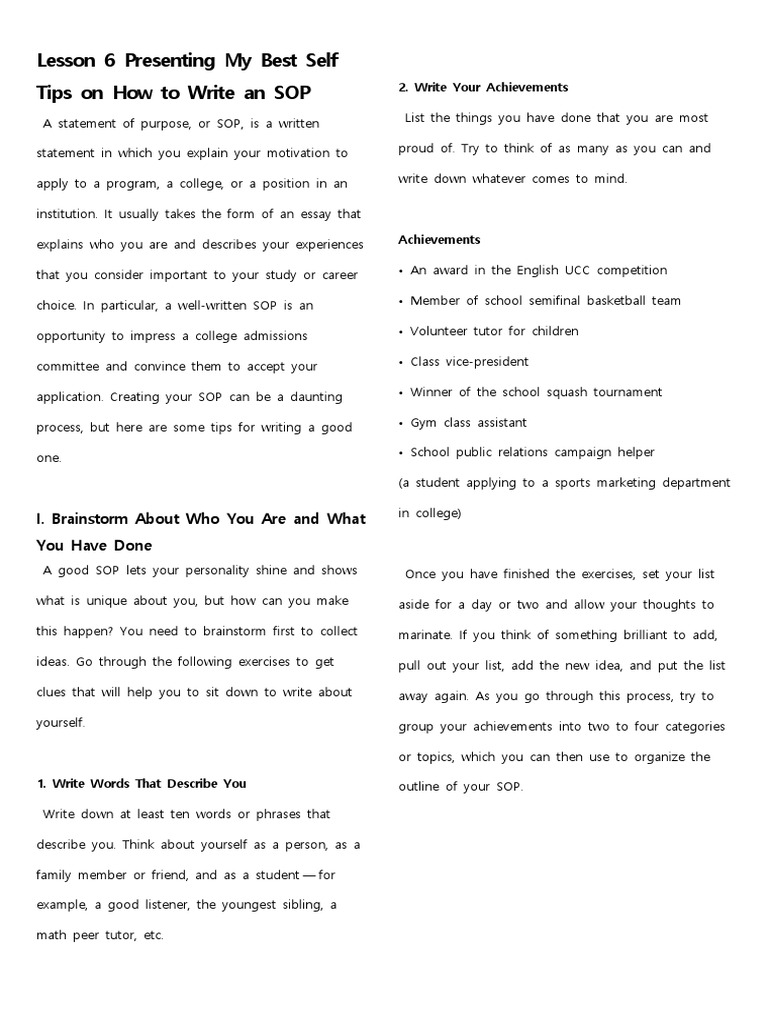 Lesson 6 Presenting My Best Self | PDF | Cognition | Human Communication