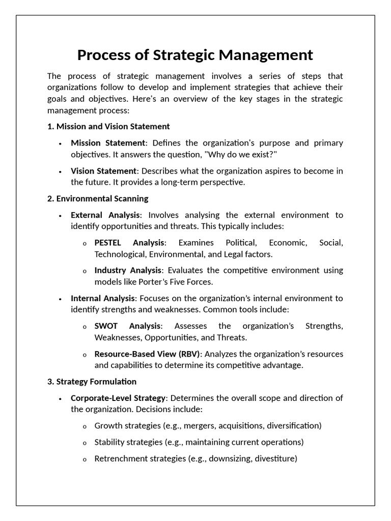 SM Process | PDF | Strategic Management | Cognition