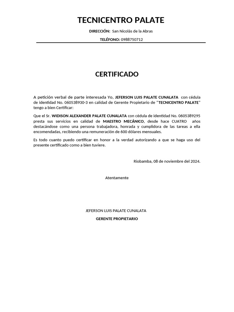 Certifica Do | PDF | Derecho