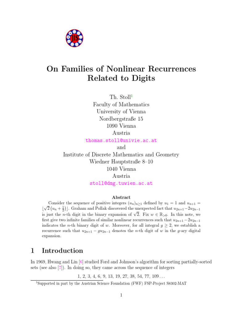 Non Linear Recurrence | PDF | Recurrence Relation | Sequence Non Linear Recurrence | PDF | Recurrence Relation | Sequence