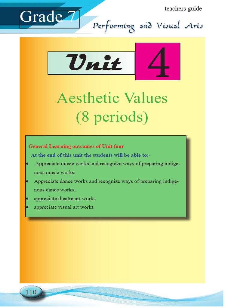 Performing and Visual Art Grade 7 Teacher Guide - 1 - 1 | PDF ...