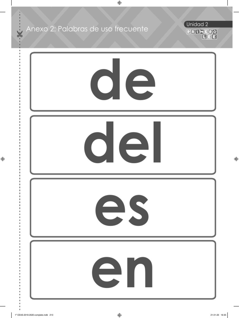 Palabras Frecuentes en Español | PDF