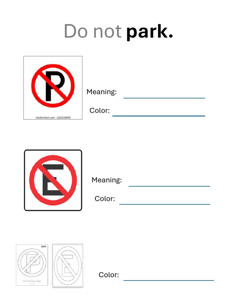 Signs by Color and The Verb To Be | PDF