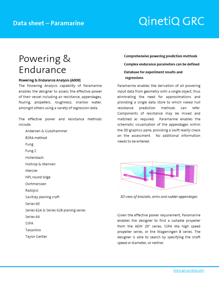 A009 Powering Endurance Analysis | PDF | Marine Propulsion | Submarines
