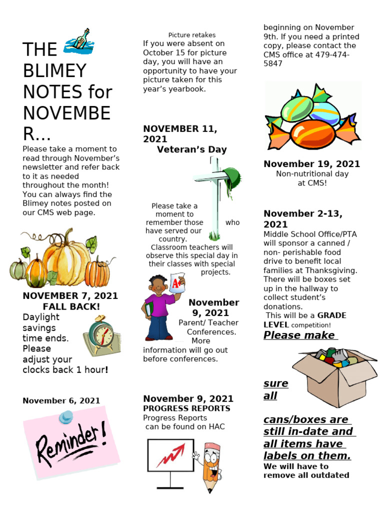 The Blimey Notes For November 2021 | PDF