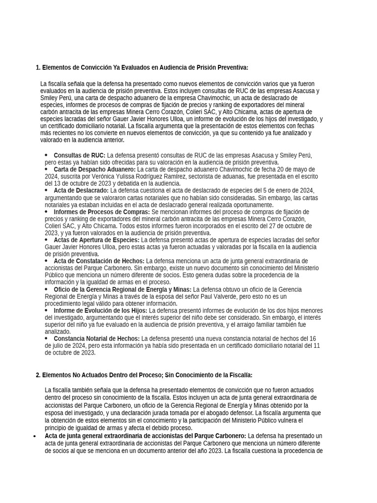Elementos de Convicción Repetidos | PDF | Debido al proceso