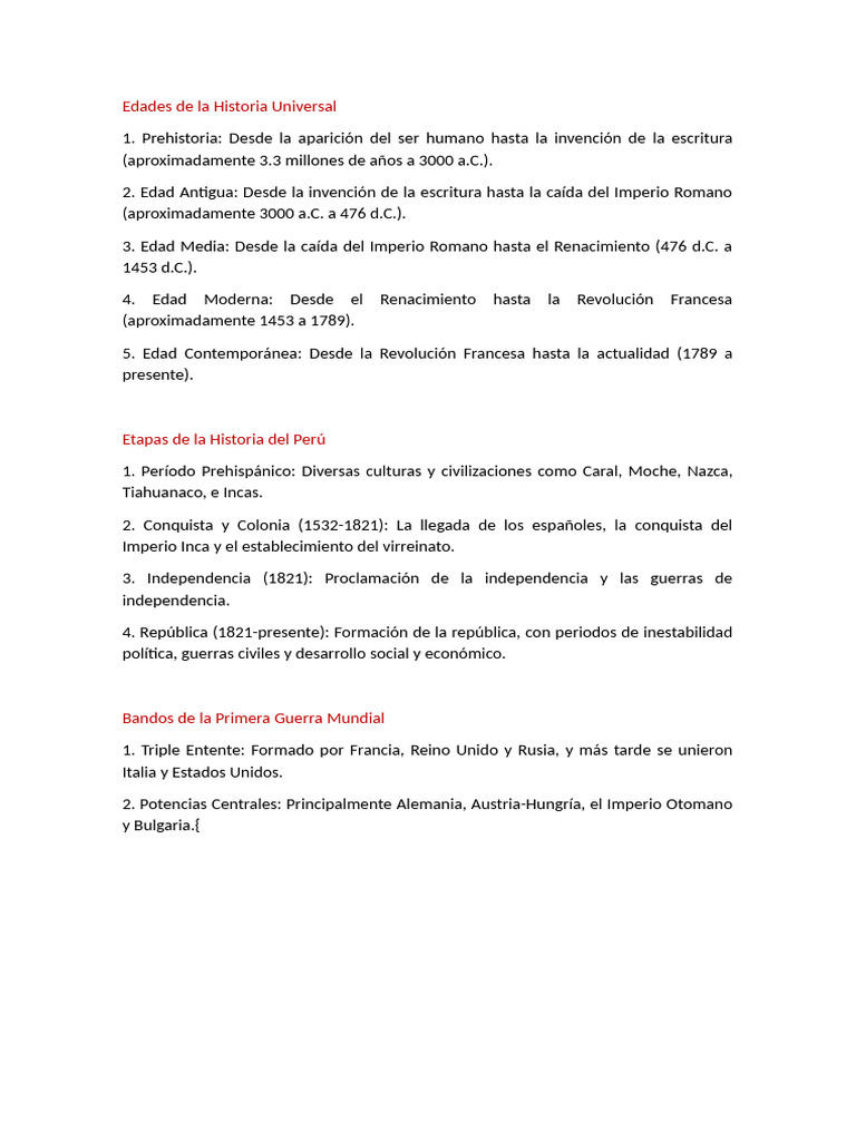 Edades de La Historia Universal | PDF | África | Pobreza