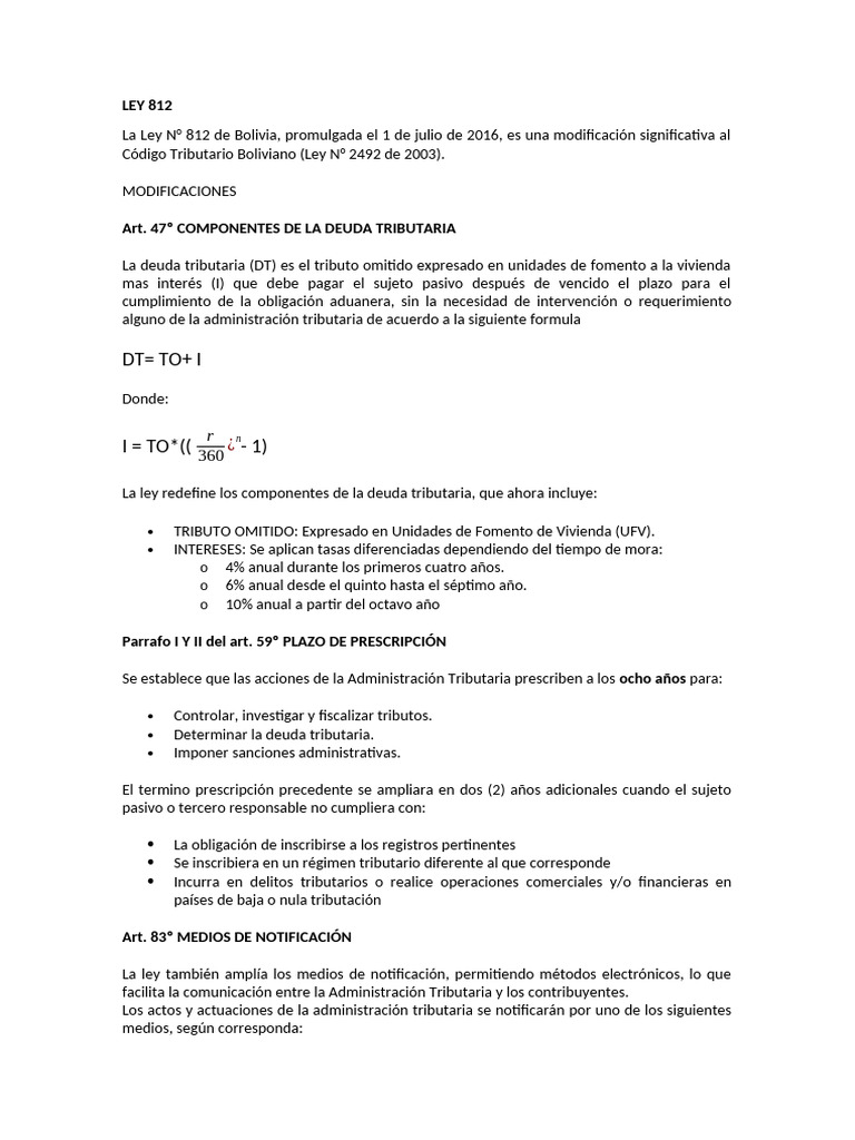 Ley 812 | PDF | Estatuto de limitaciones