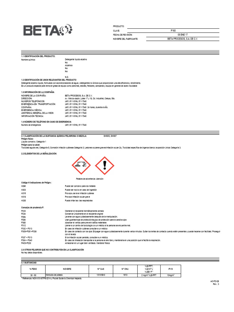 Causti LR | PDF | Agua | Corrosión