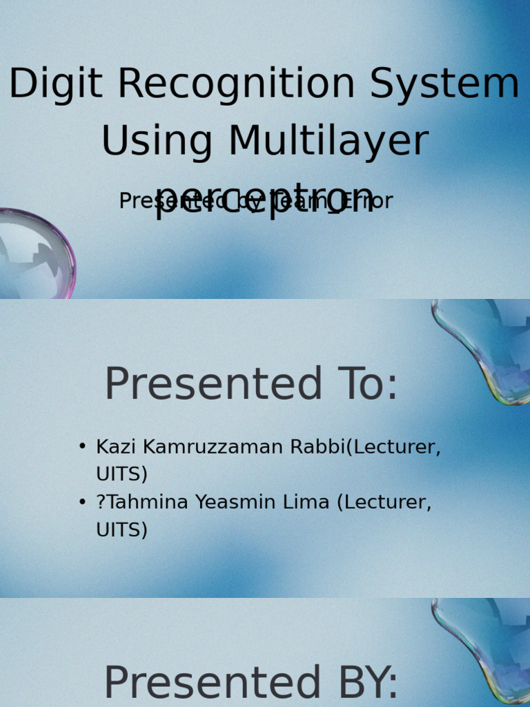 Digit Recognition with MLP Neural Network | PDF | Artificial Neural Network | Machine Learning