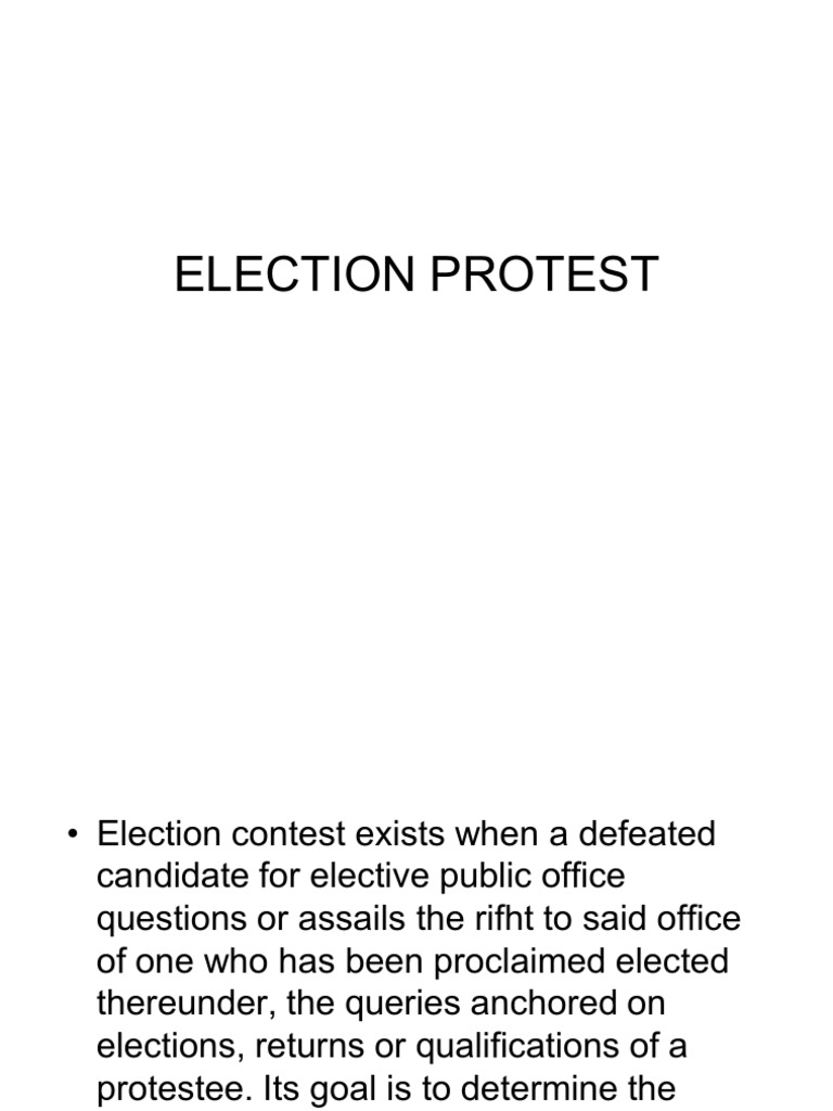 Election Protest | PDF