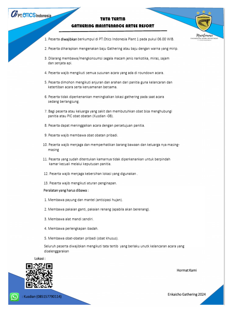 Susunan Acara Dan Tartib | PDF