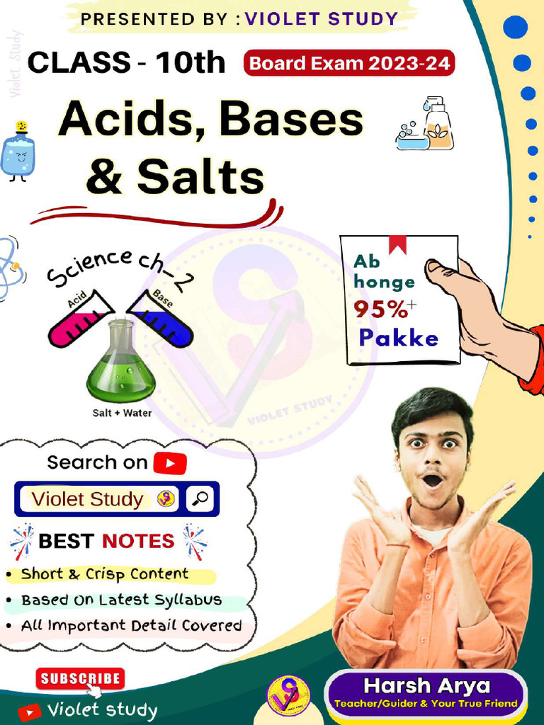Acid Bases & Salts #Violetnotes | PDF