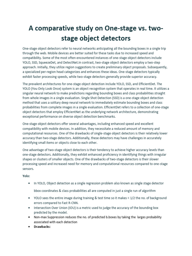 Object Ditection Assignment Pdf Sensor Mental Chronometry