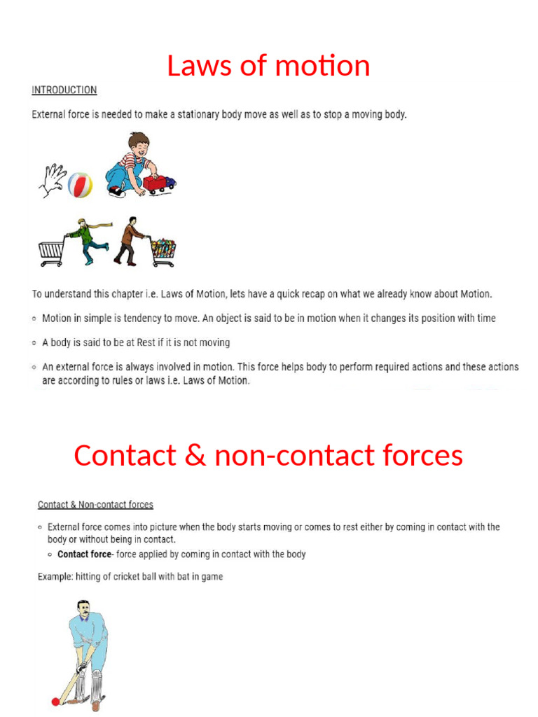 Laws of Motion PPT Full | PDF | Science & Mathematics