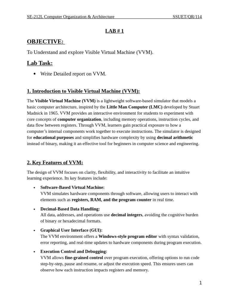 Lab1 COA | PDF | Computer Program | Programming