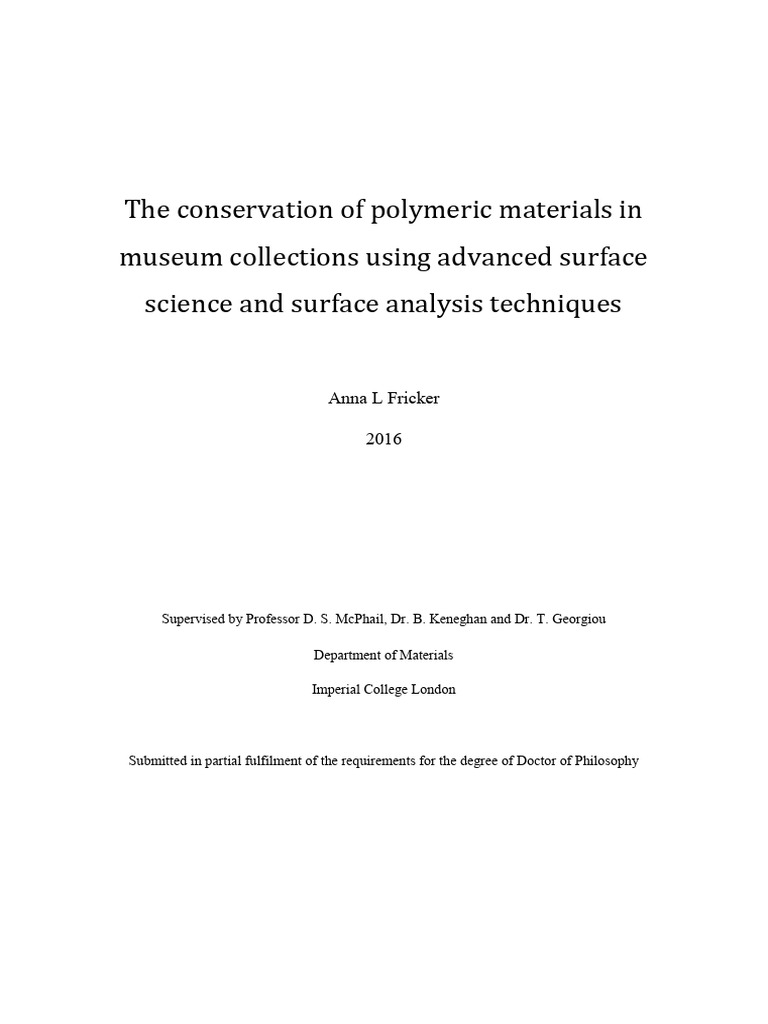 The_conservation_of_polymeric_materials | PDF | Polymers | Scanning Electron Microscope