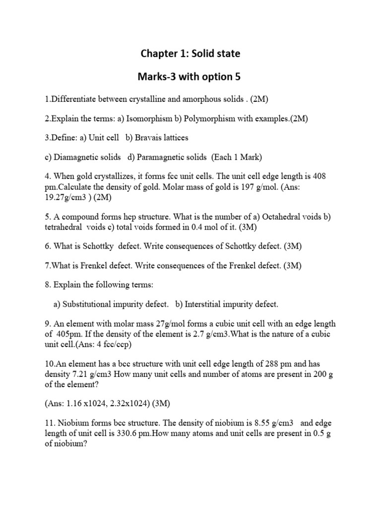 HSC Chemistry Important Questions For 2025 Exam | PDF | Reaction Rate ...