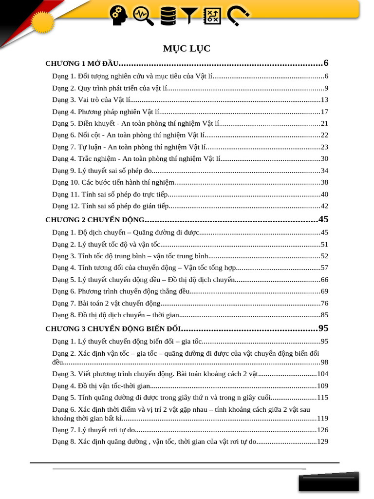 Bai Tap Vat Ly 10 Theo Chuong - Hk1 | PDF