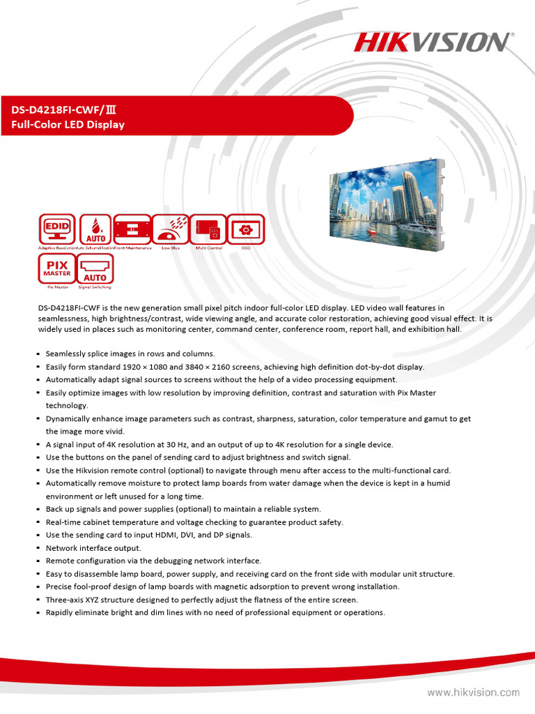 Small Pixel Pitch LED Display | PDF | Display Resolution | Video
