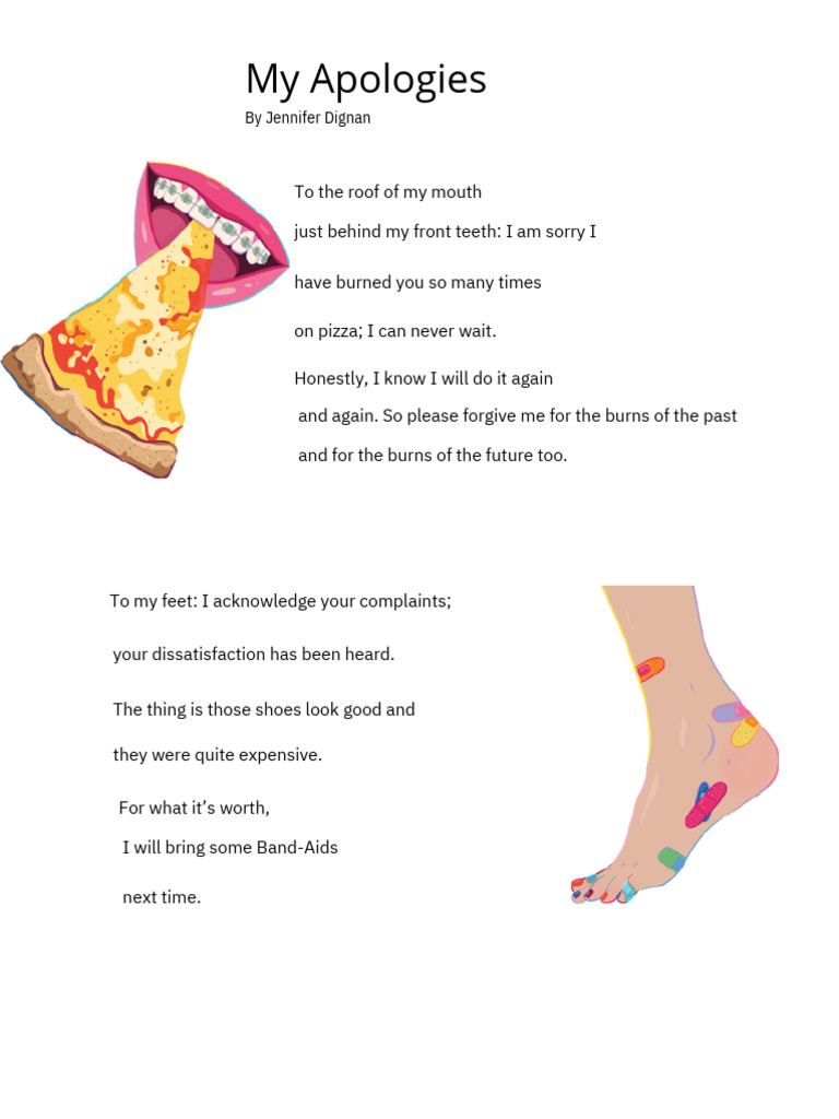 My Apologies Poem & Analysis | PDF | Poetry