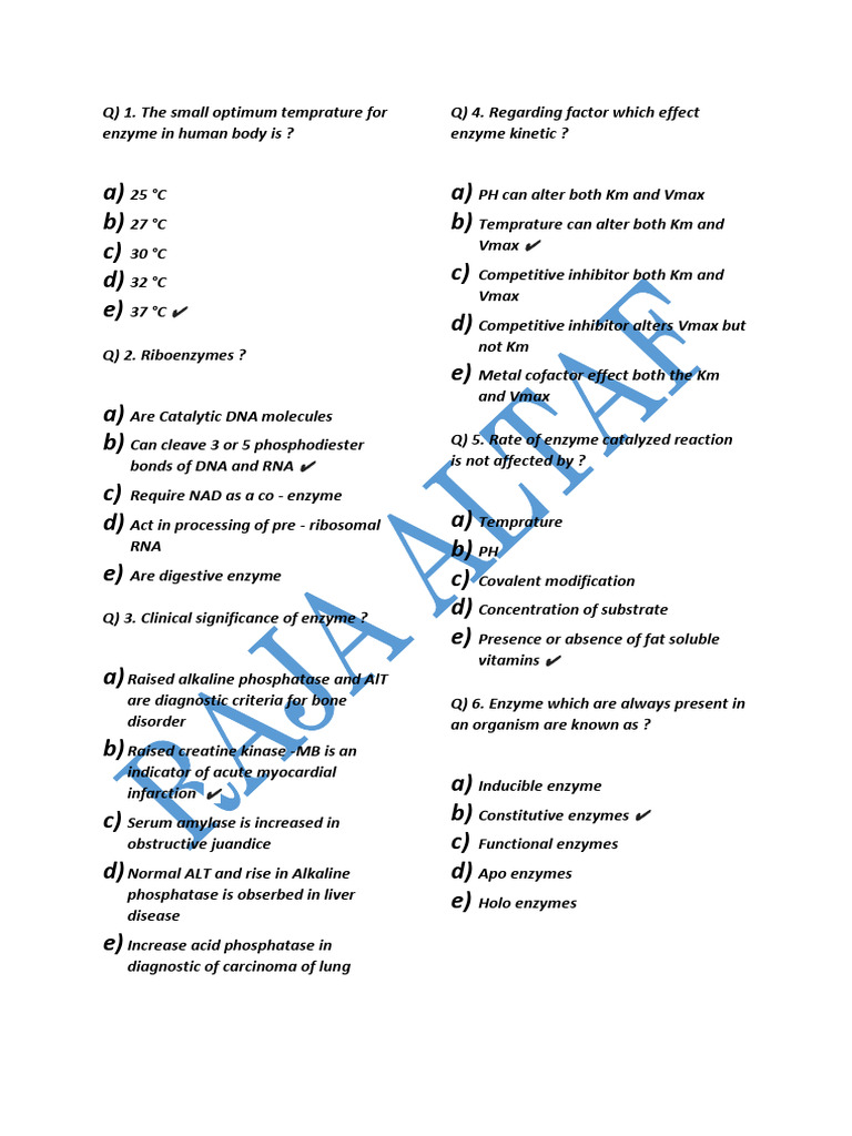Biochemistry Solved BCQS 2ND Semester MBBS Lumhs-1 | PDF | Enzyme | Cholesterol