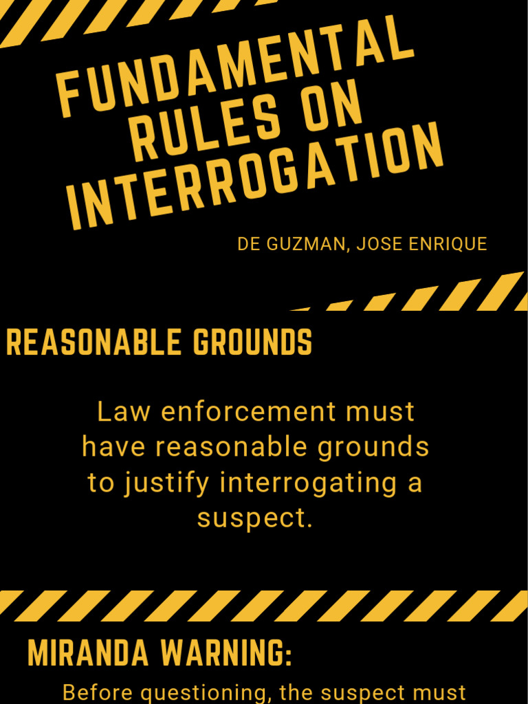 Fundametal Rules of Interrogation | PDF