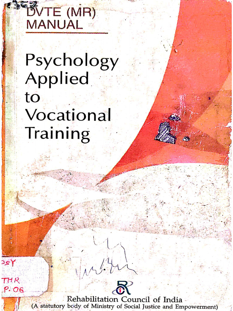 DVTE Manual - Psychology Applied To Vocational Training | PDF