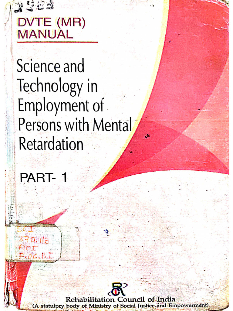 DVTE Manual - Science and Technology in Employment of Persons With MR ...