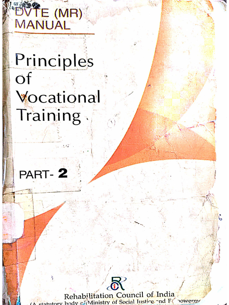 DVTE Manual - Principles of Vocational Training Part 2 | PDF