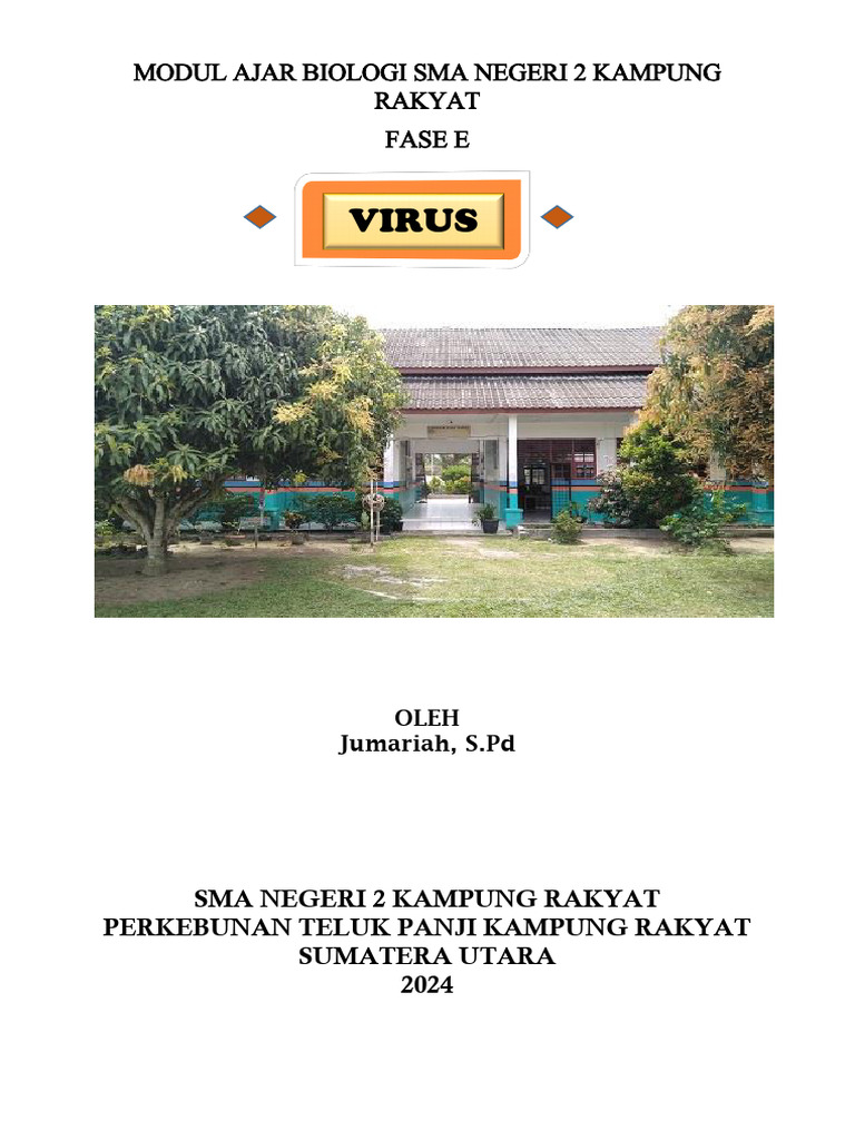 Modul Pembelajaran Virus Biologi SMA | PDF