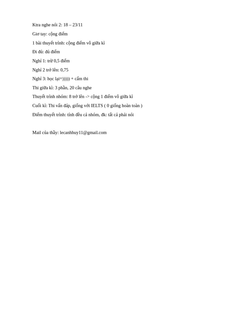 Ktra Nghe Nói 2 | PDF