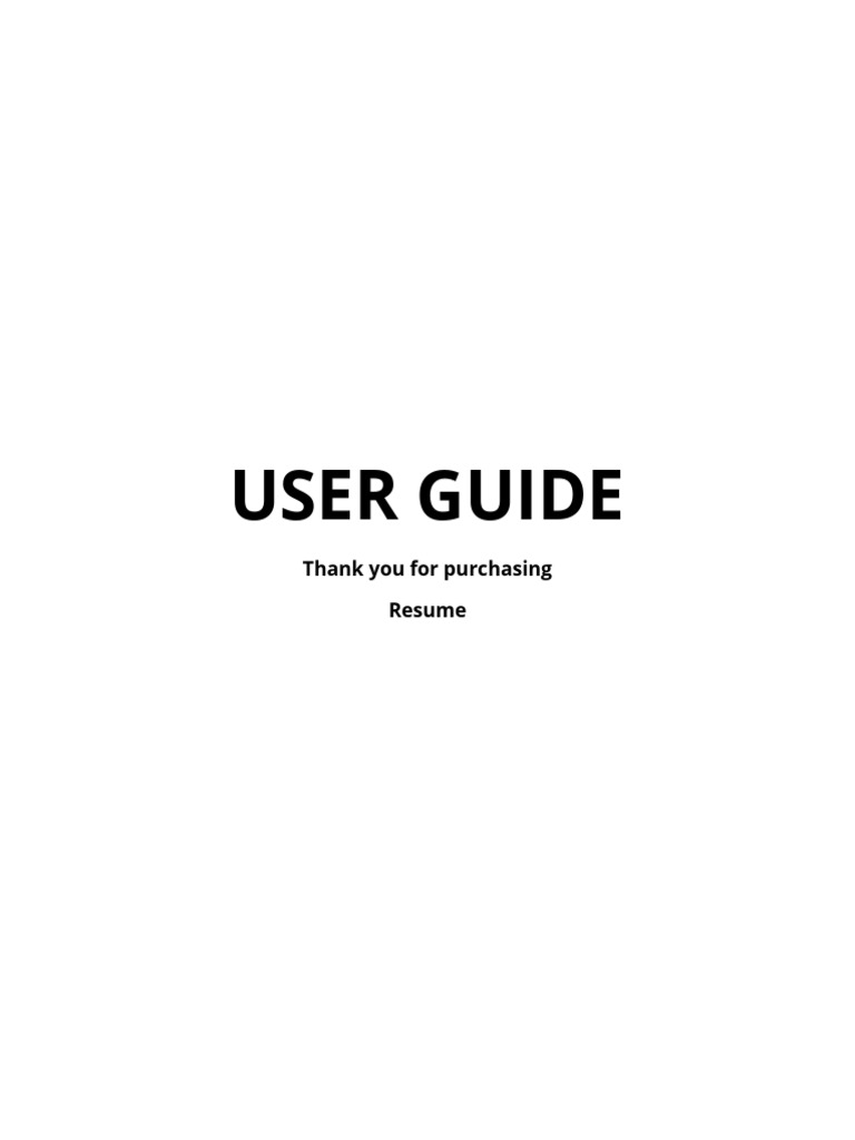 Customize Your Resume Template Guide Pdf