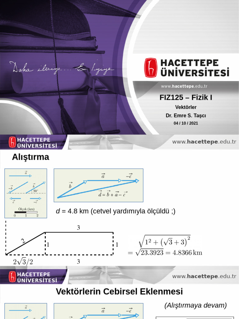 FIZ125 EST 02A Vektorler | PDF